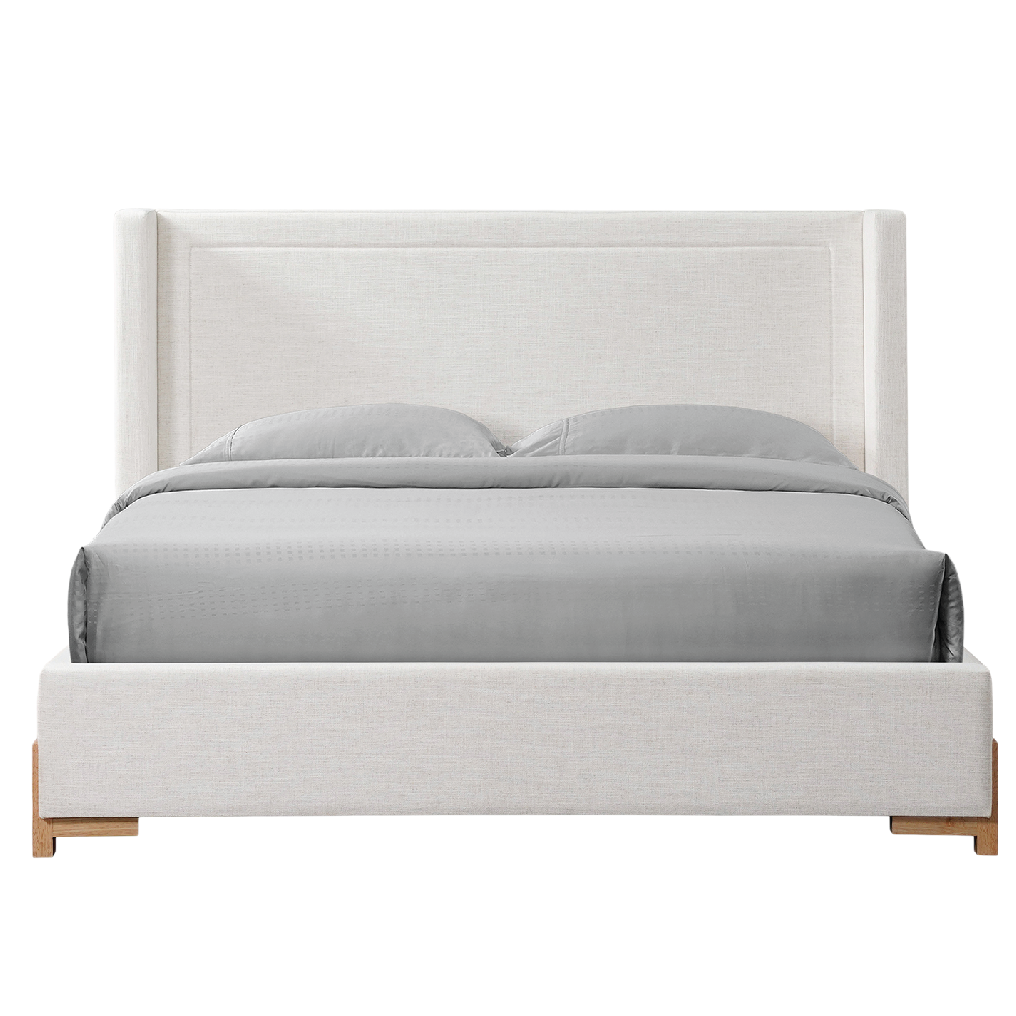 Maeve Wingback Queen Ivory Bed | Haus Modern